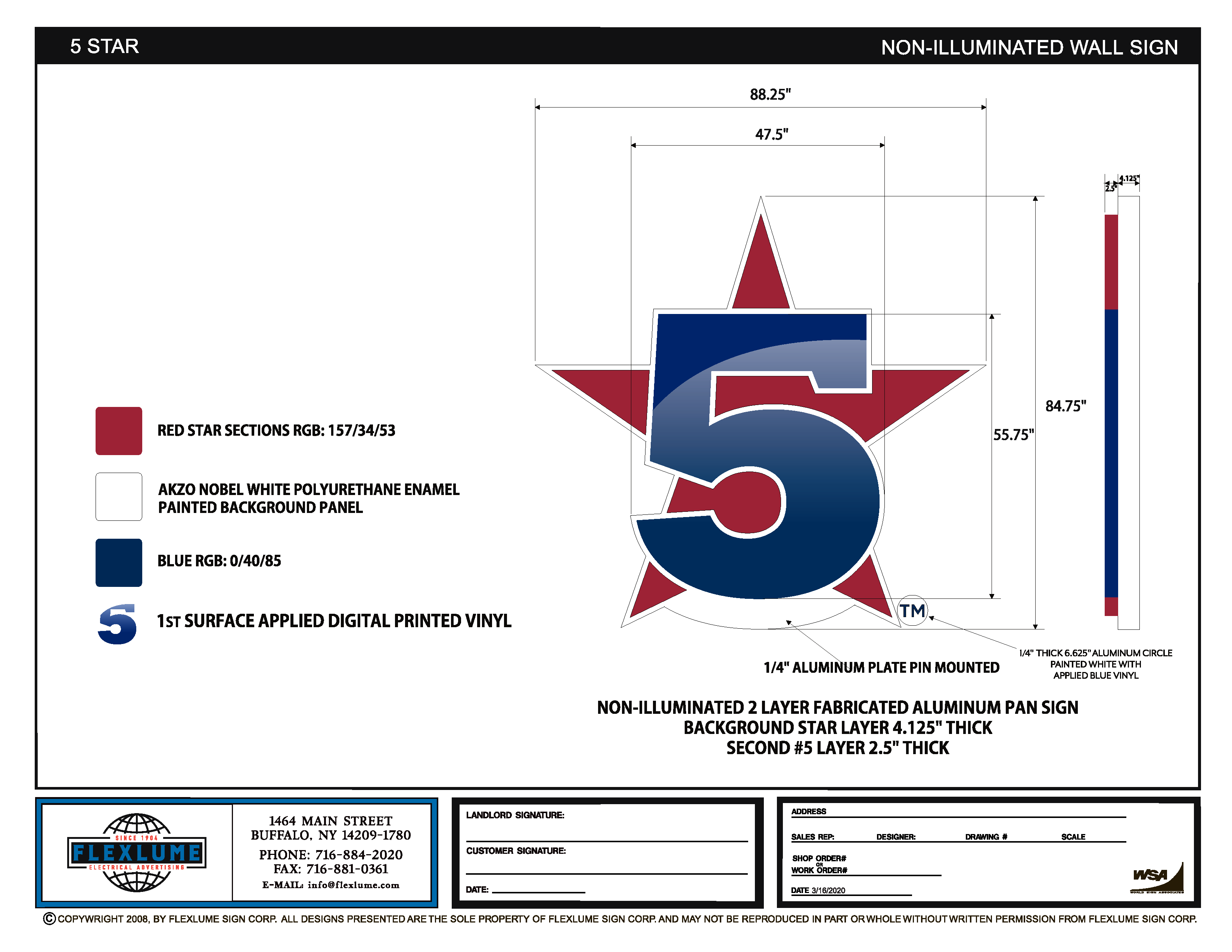 Five Star Equipment Sign Package | Flexlume