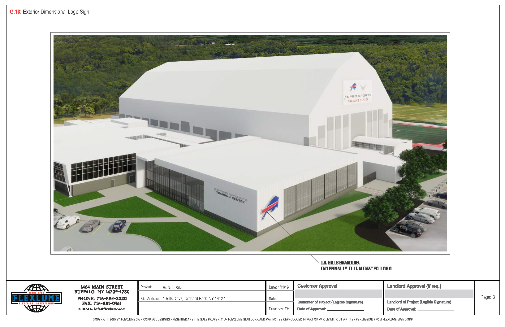 Buffalo Bills Training Center Expansion | Flexlume
