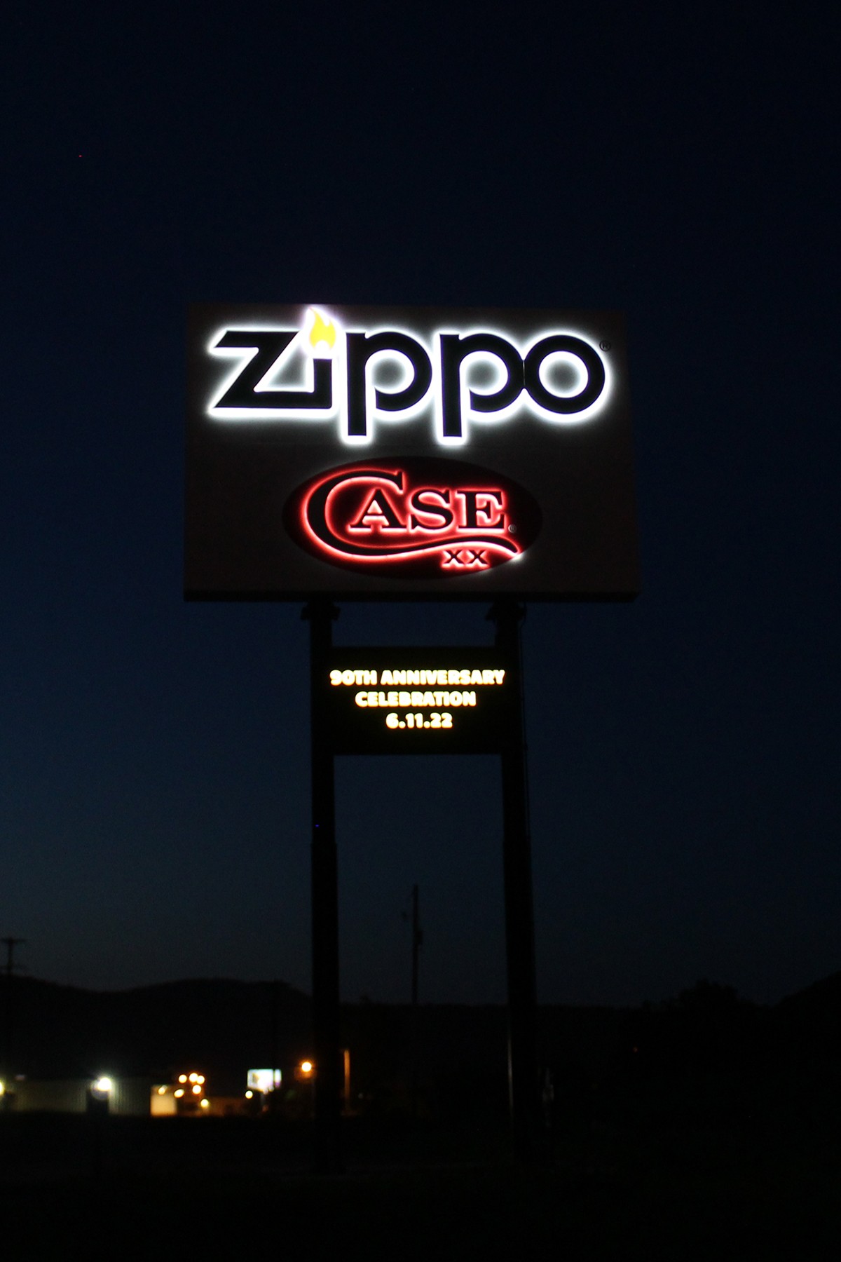 Zippo & Case Knives Signage: A Neon to LED Transformation