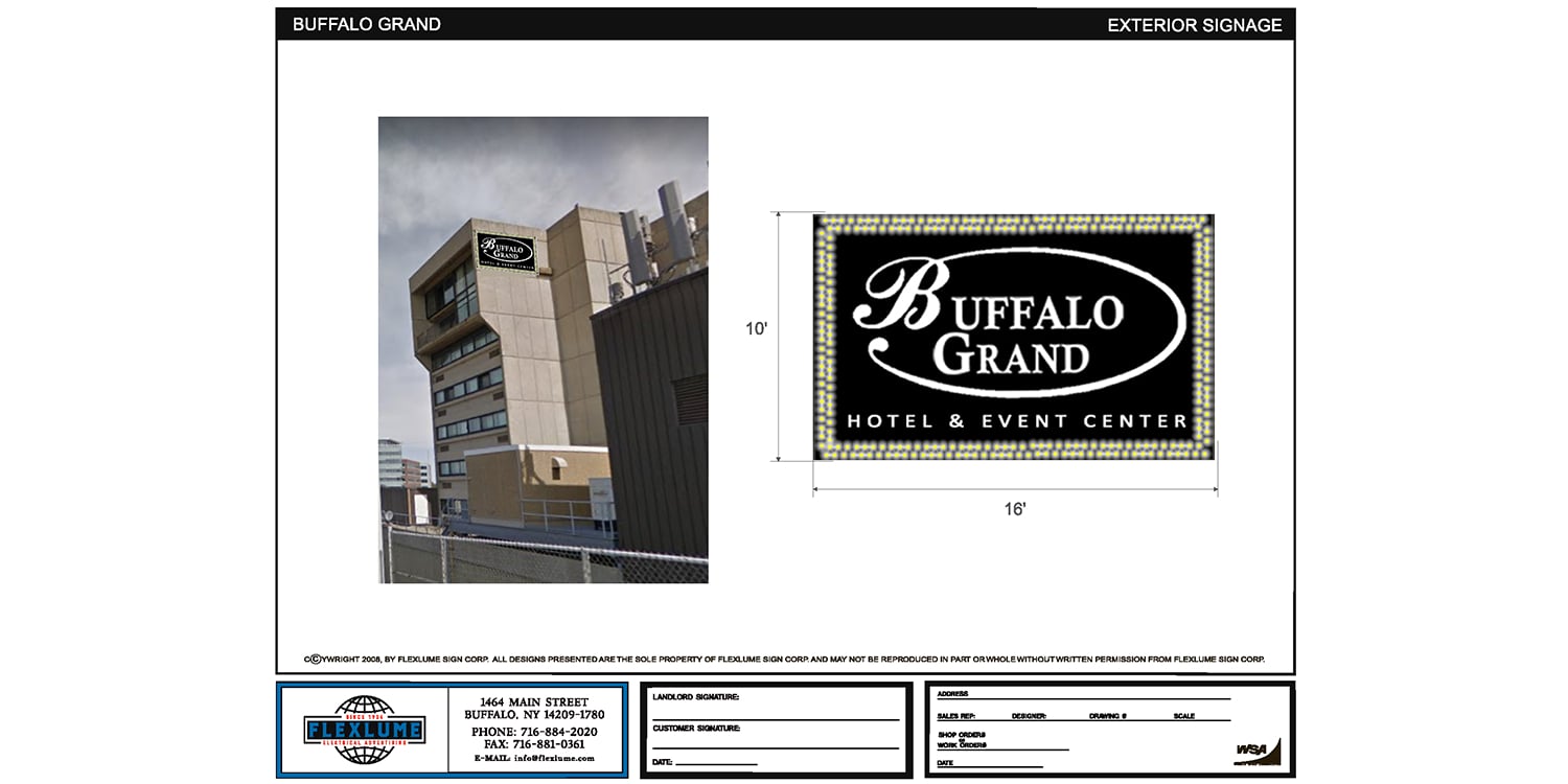 Buffalo Grand Hotel Outdoor Signage | Flexlume