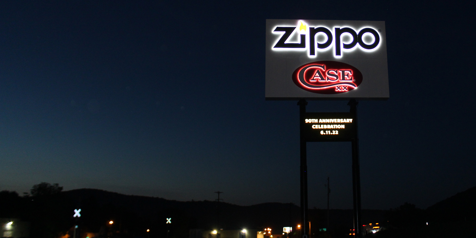 Zippo & Case Knives Signage: A Neon to LED Transformation